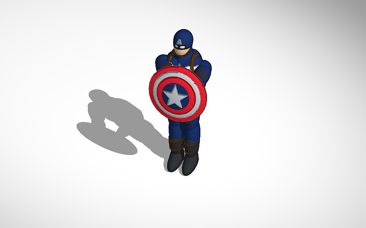3D design Captain America no original | Tinkercad