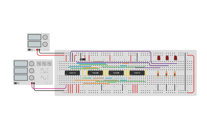 Circuit Design Asynchronous Counter Using Jk Flip Flop Tinkercad