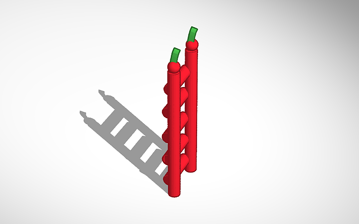 3D design cherry Red vine ladder | Tinkercad