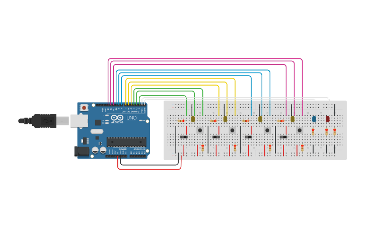 Circuit design Ascensor - Tinkercad