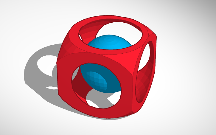 3D design cube+sphere - Tinkercad