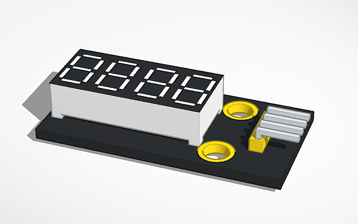 3D design 4-Digital tube | 7 segment display | keyestudio - Tinkercad
