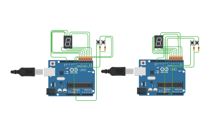 Circuit design Scoreboard Complete - Tinkercad