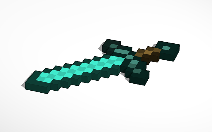 3D design DIAMOND SWORD - Tinkercad