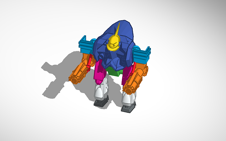 3D design Galahad Battlemech Battletech posed | Tinkercad