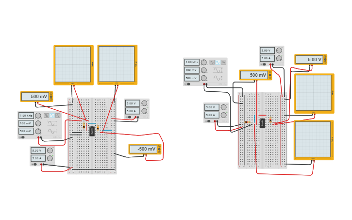 Circuit design OP Amplifier | Tinkercad