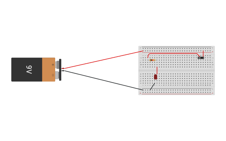 Circuit design Protoboard-Led - Tinkercad
