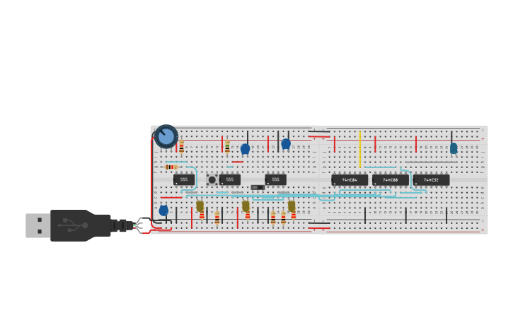 Circuit design 8-bit Computer Clock - Tinkercad
