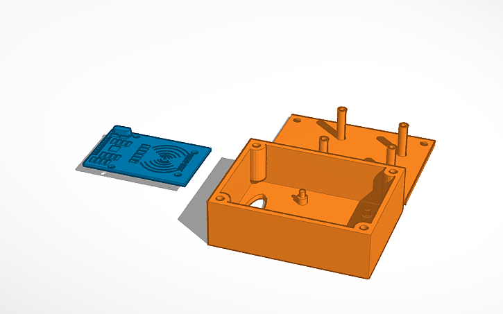 3D design Case RFID-RC522 - Tinkercad