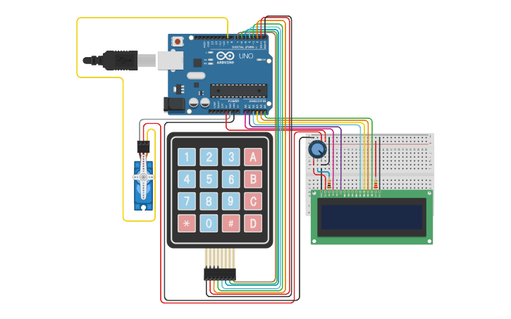 Circuit Design Smart Door Lock System Shared Tinkercad