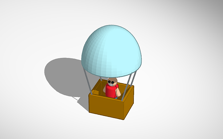 3D design hot air balloon - Tinkercad