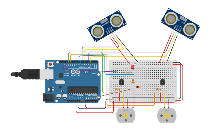 Circuit design Incorporar LDR y un LED - Tinkercad