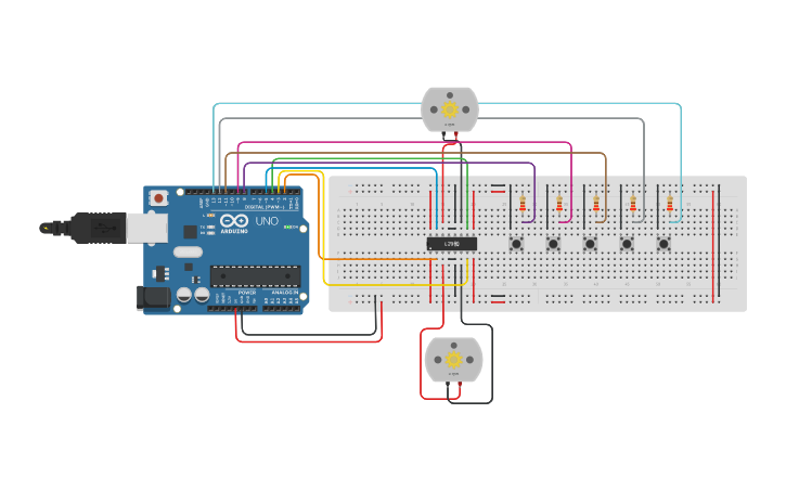 Circuit design circuito de carro - Tinkercad