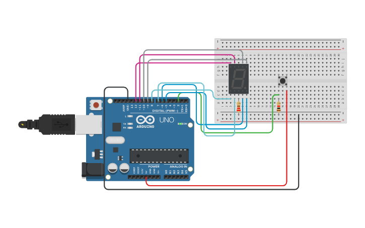 Circuit Design Segmentos Array Tinkercad 4660