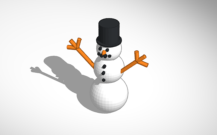 3D design snowman | Tinkercad