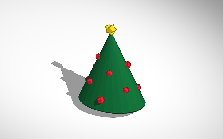 3D design xmas tree | Tinkercad