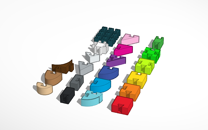3D design Technobricks v5 thin edition - Tinkercad
