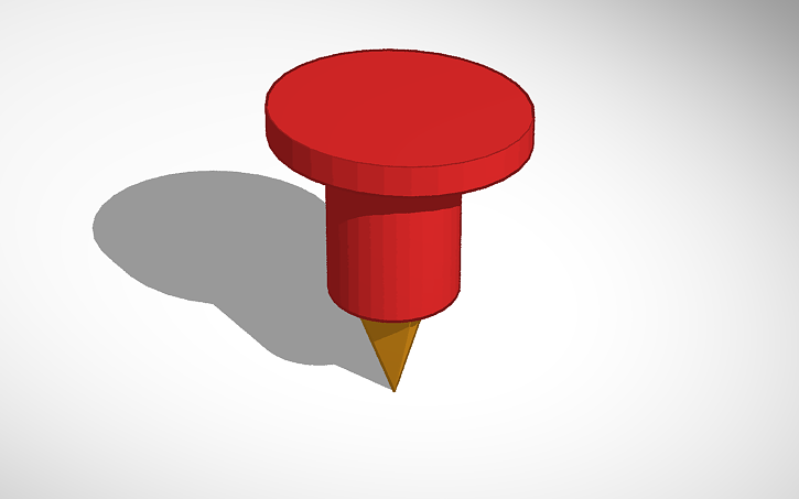 3D design Push Pin - Tinkercad