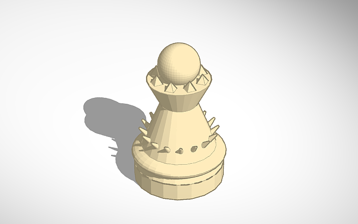 3D design Chess Piece: Pawn - Tinkercad