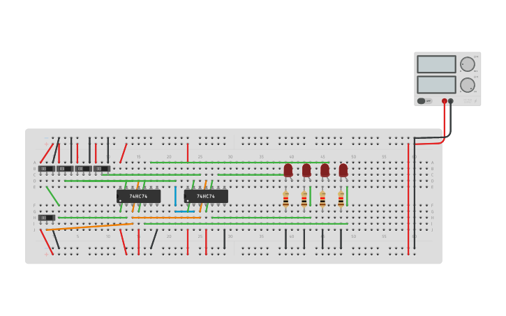 Circuit design PIPO2 | Tinkercad