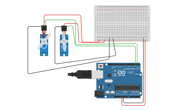 Circuit Design Servomotores Nadia Diaz Tinkercad
