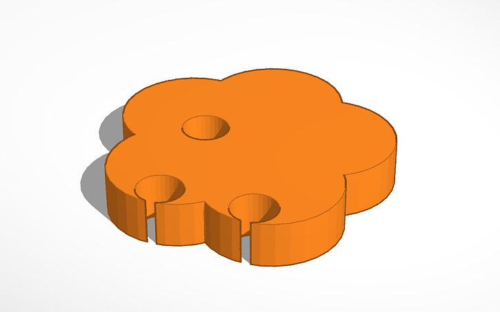 3D design Lesson: Flower #button result | Tinkercad