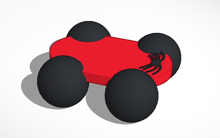 3D design Spider-Man car - Tinkercad