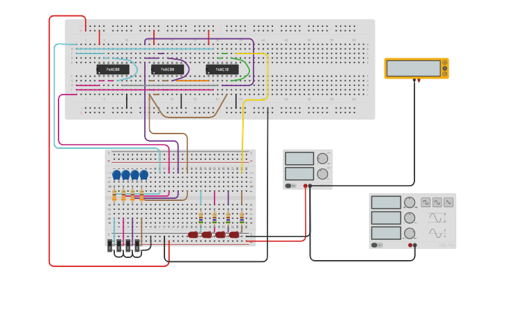Circuit Design Exp3 Circuito Maioria Tinkercad