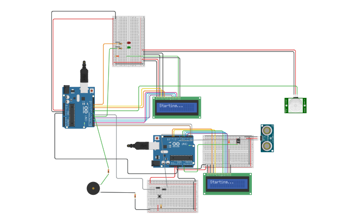 Circuit design Final Covid Doorbell | Tinkercad