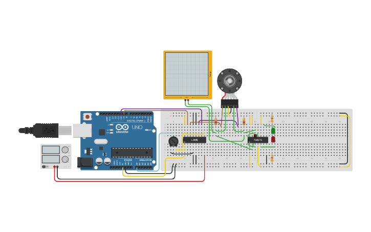 Circuit Design Teste Motor Com Encoder Tinkercad