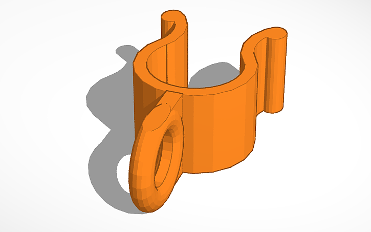 3D design Tarp Clip - fits 1.125" pipe - Tinkercad