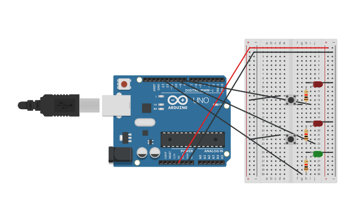 Circuit design xnor gate using switch and code - Tinkercad