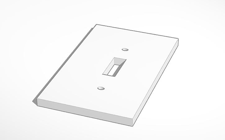 3D design light switch - Tinkercad