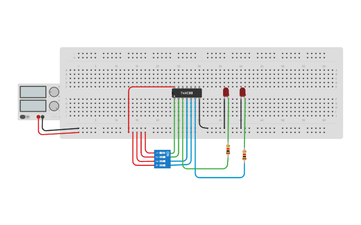 Circuit design NAND GATE | Tinkercad
