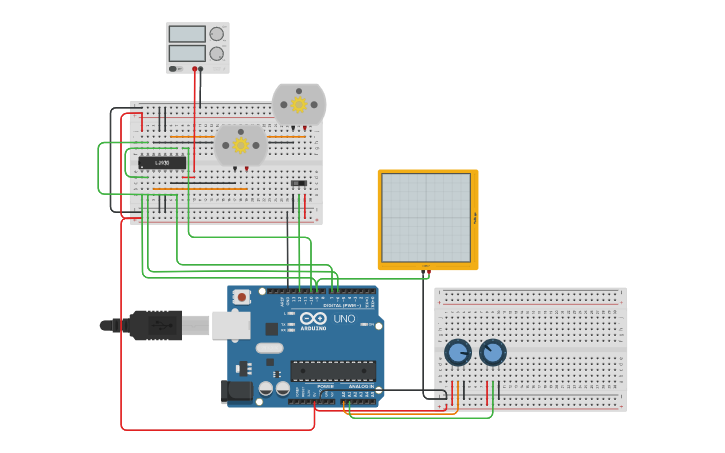 Circuit design 2.DC motor(L293) | Tinkercad Circuit design 2.DC motor(L293) | Tinkercad