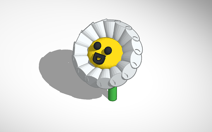 3D design 2017 꿈의학교-최윤호-Happy flower - Tinkercad