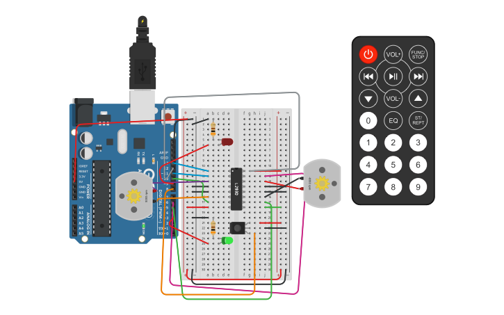 Circuit Design Double Dc Motors And Driver Codes Eds Tinkercad