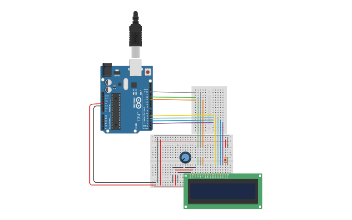 Circuit design PROVA DISPLAY LCD | Tinkercad