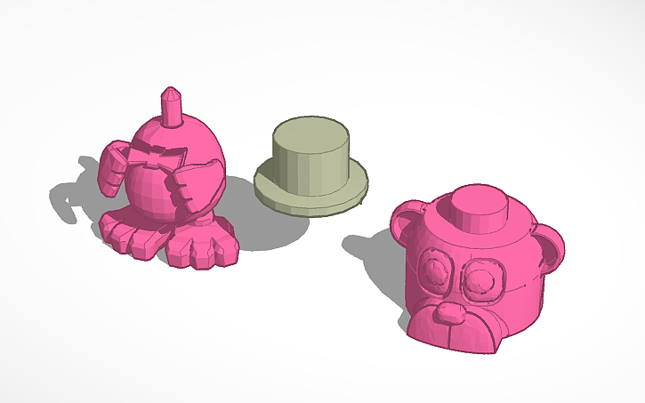 3D design FNaF 3 Bobblehead - Tinkercad