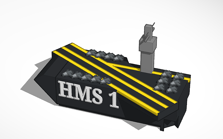 3D design HMS 1 Aircraft Carrier | Tinkercad