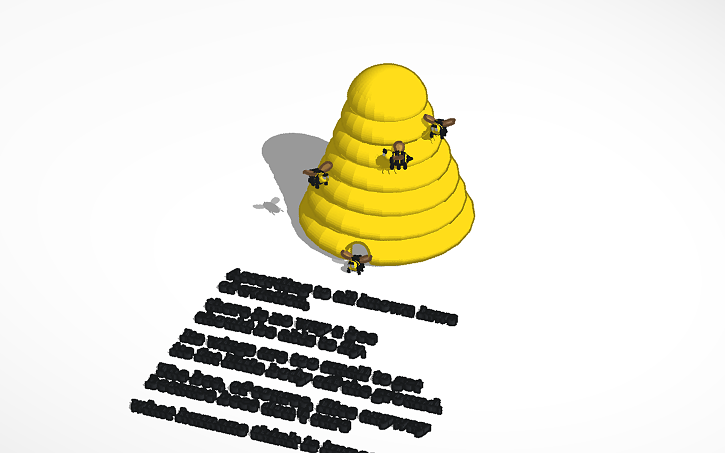 3D design Bee and Bee Hive | Tinkercad