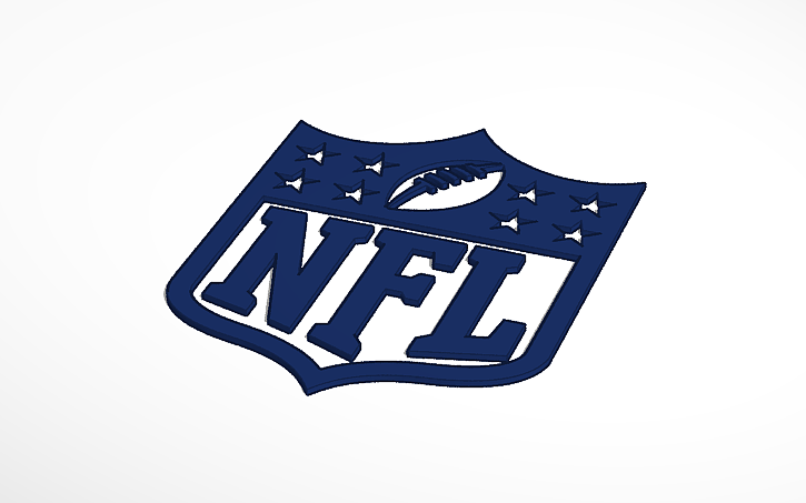 3D design NFL logo - Tinkercad
