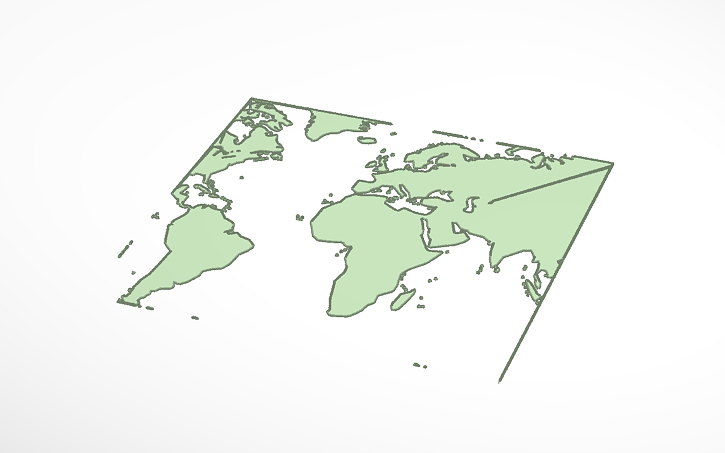 3D design Copy of World map - Tinkercad