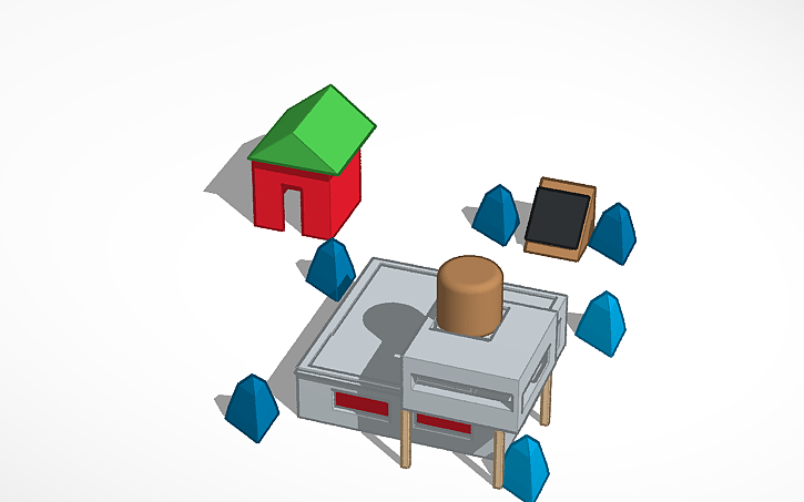 3D design Modern House + Gems, Shed, And Mine | Tinkercad