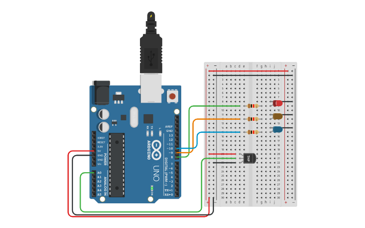 Circuit design ЛР 7 Задание 2 | Tinkercad