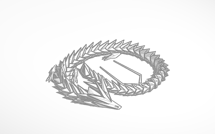 3D design Articulating dragon ^^ - Tinkercad