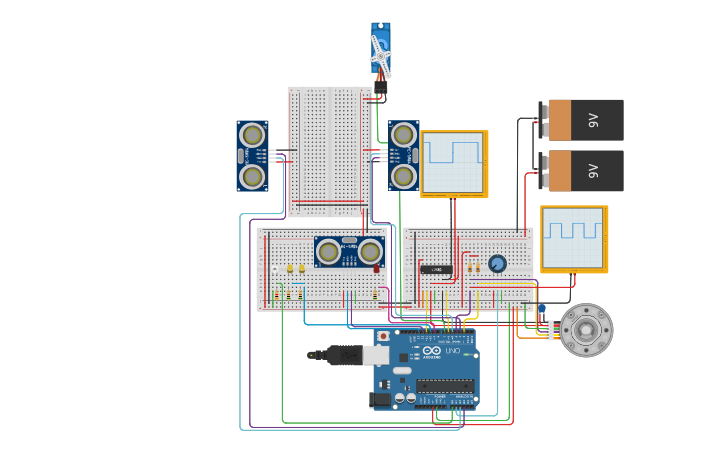 Circuit Design Autonomous Vehicle Tinkercad