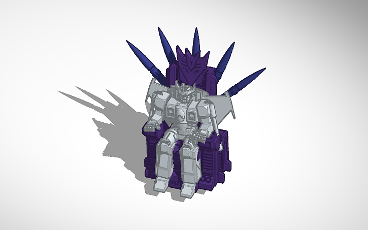 3D design king Starscream sitting on his throne - Tinkercad