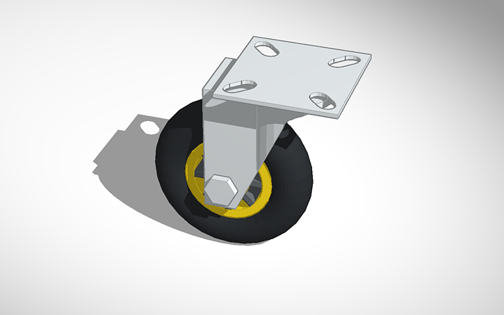 3D design Swivel Caster w/wheel - Tinkercad