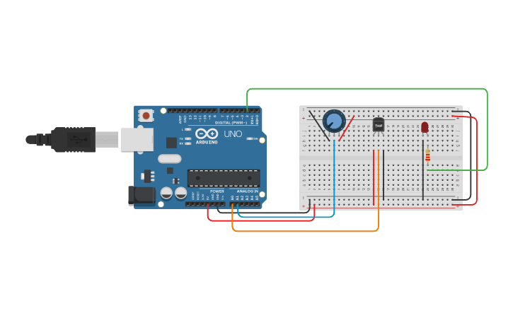 Circuit design ARDUINO X - Tinkercad